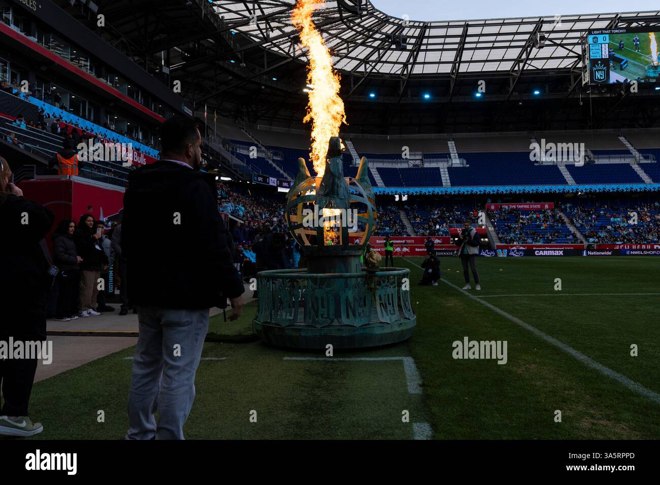Harrison, USA. 23rd Mar, 2025. Opening ceremony for the NWSL regular ...