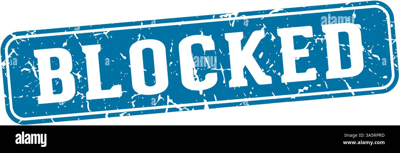 blocked stamp. blocked rectangular sign isolated on transparent ...