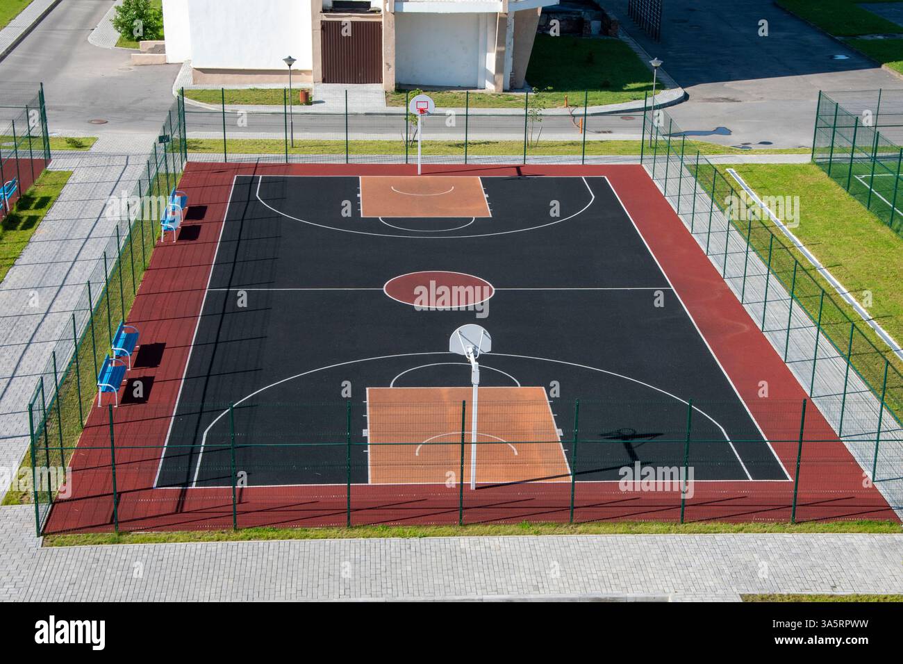 Basketball court floor plan hi-res stock photography and images - Alamy
