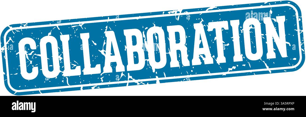 collaboration stamp. collaboration rectangular sign isolated on ...