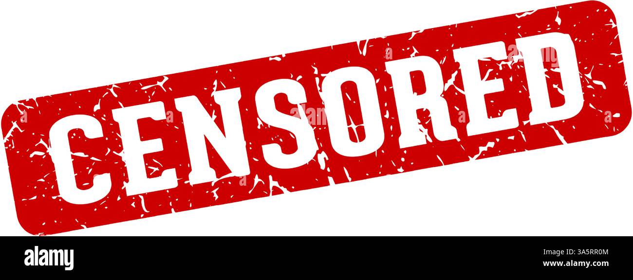 censored stamp. censored rectangular sign isolated on transparent ...