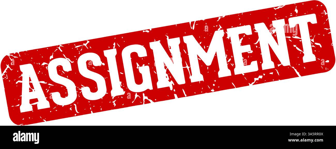 assignment stamp. assignment rectangular sign isolated on transparent ...
