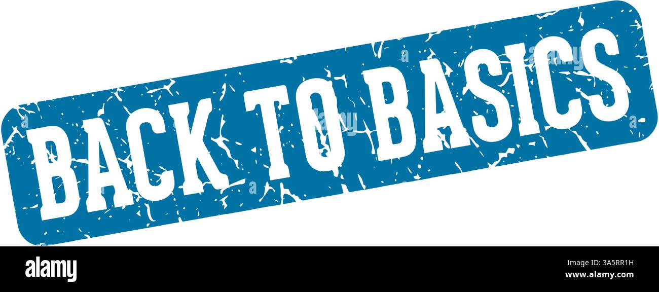 back to basics stamp. back to basics rectangular sign isolated on ...