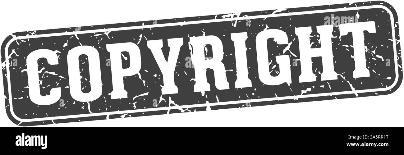 copyright stamp. copyright rectangular sign isolated on transparent ...