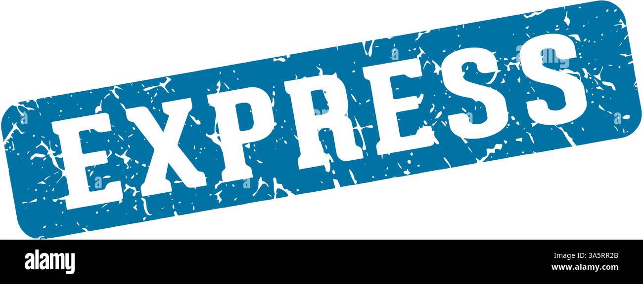express stamp. express rectangular sign isolated on transparent ...