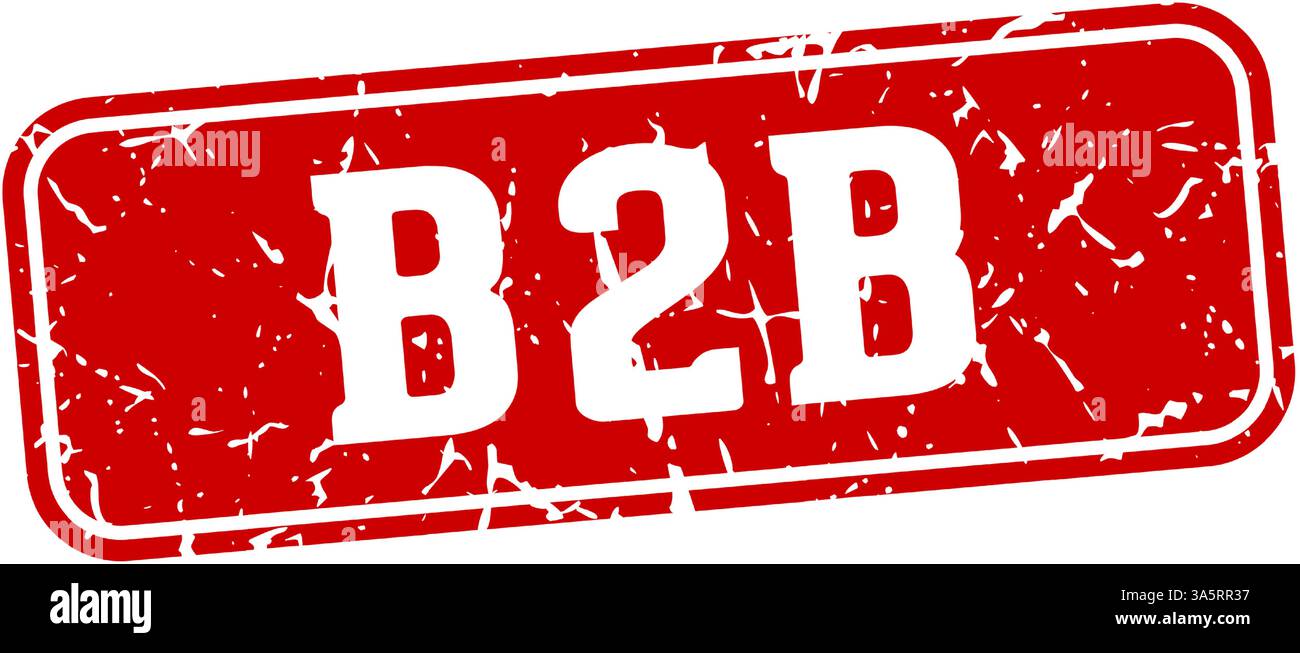 b2b stamp. b2b rectangular sign isolated on transparent background ...