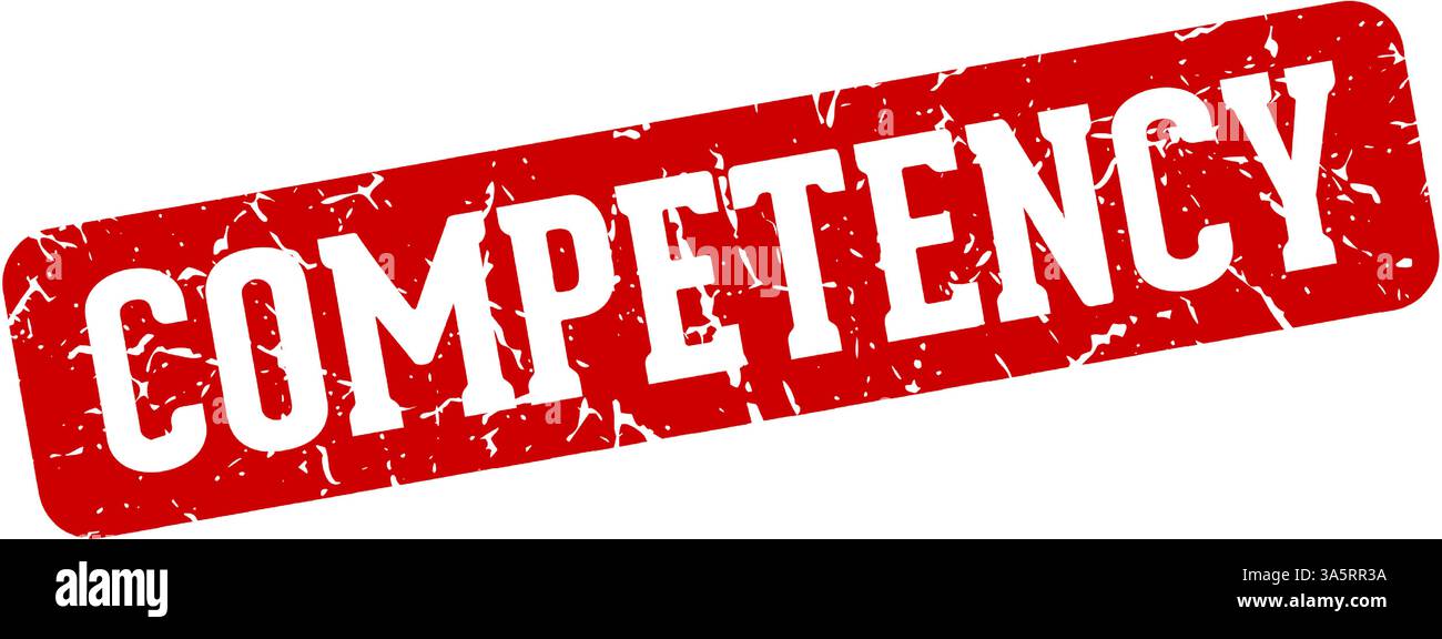 competency stamp. competency rectangular sign isolated on transparent ...