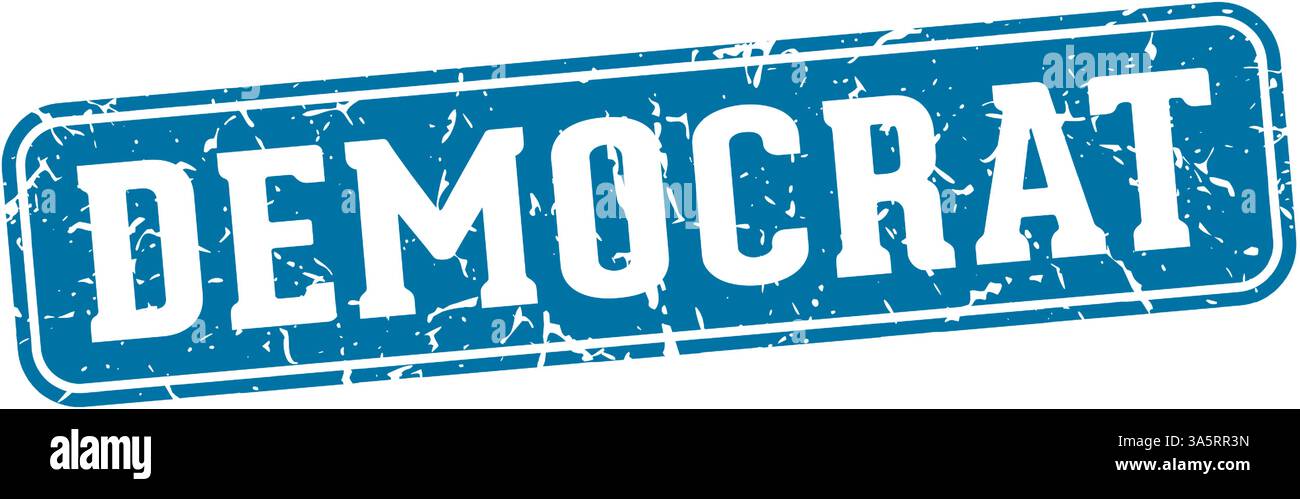 democrat stamp. democrat rectangular sign isolated on transparent ...