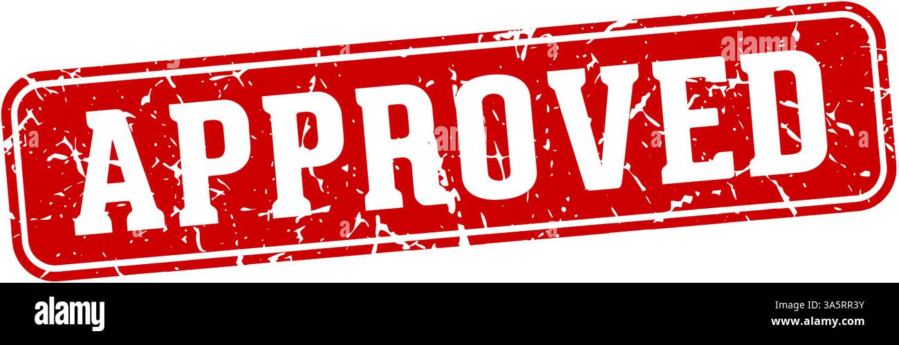 approved stamp. approved rectangular sign isolated on transparent ...