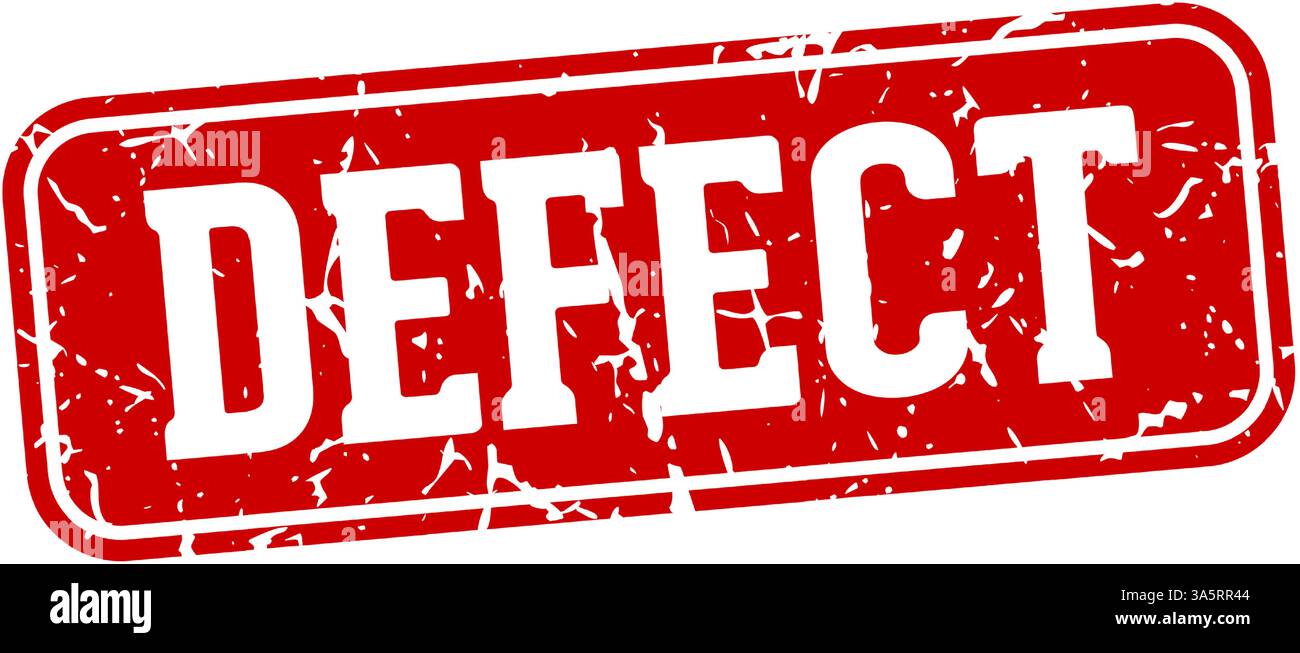 defect stamp. defect rectangular sign isolated on transparent ...