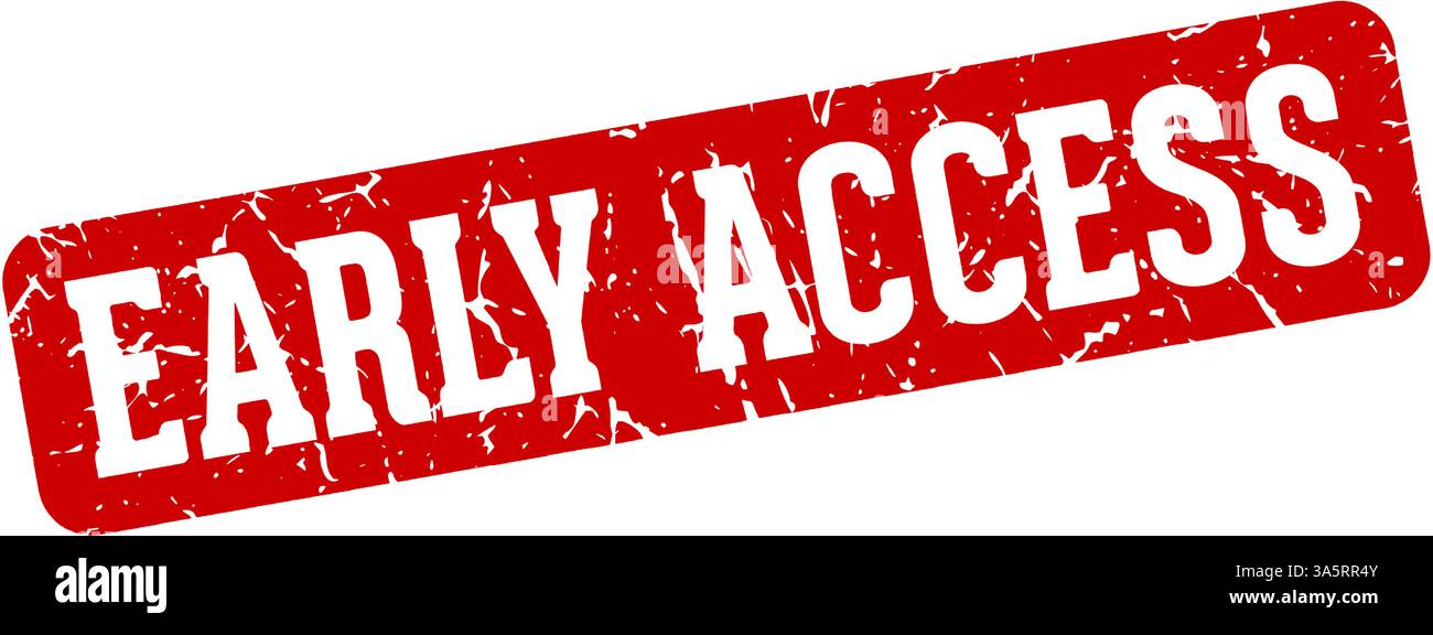 early access stamp. early access rectangular sign isolated on ...