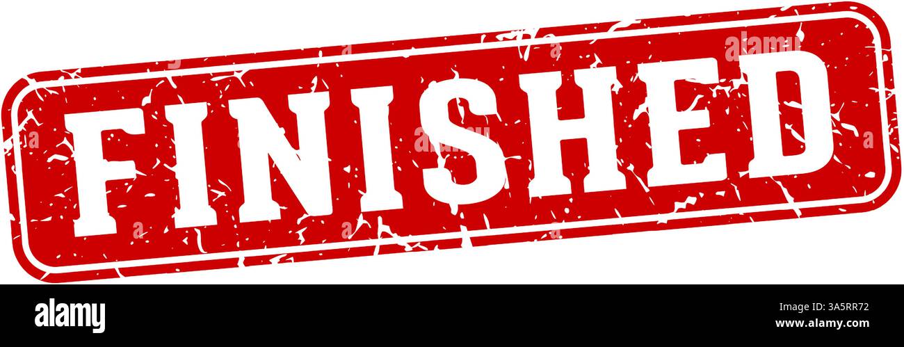 finished stamp. finished rectangular sign isolated on transparent background Stock Vector Image ...