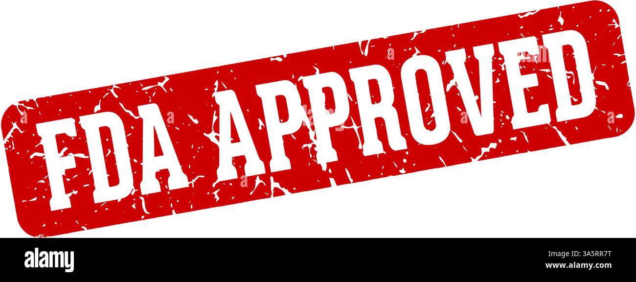 fda approved stamp. fda approved rectangular sign isolated on ...