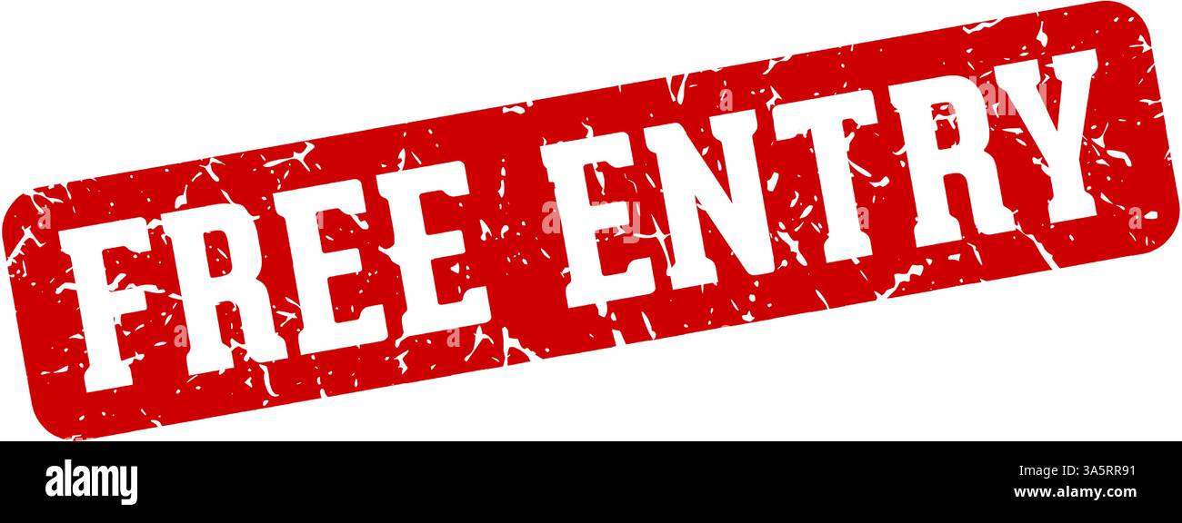 free entry stamp. free entry rectangular sign isolated on transparent background Stock Vector ...