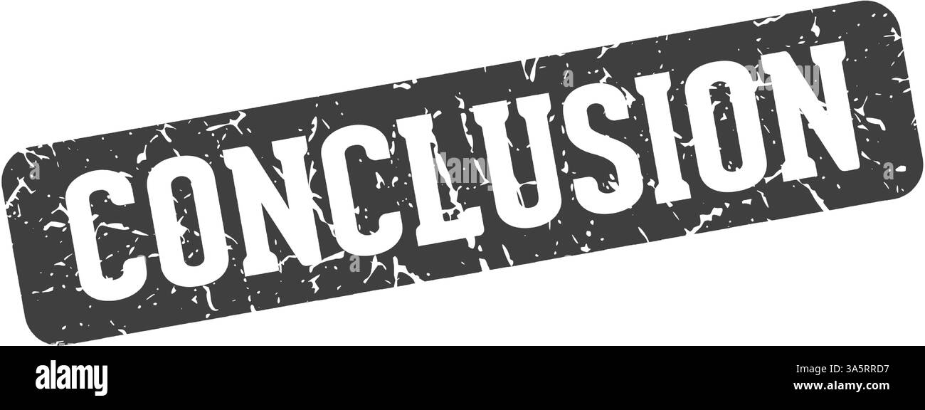 conclusion stamp. conclusion rectangular sign isolated on transparent ...
