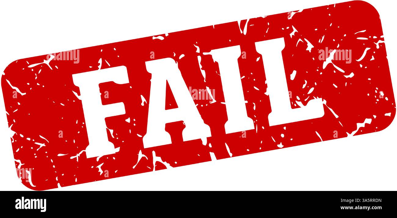 fail stamp. fail rectangular sign isolated on transparent background ...