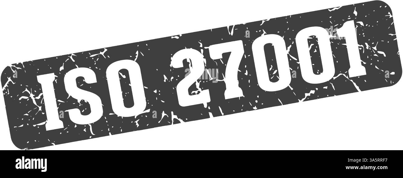 iso 27001 stamp. iso 27001 rectangular sign isolated on transparent ...