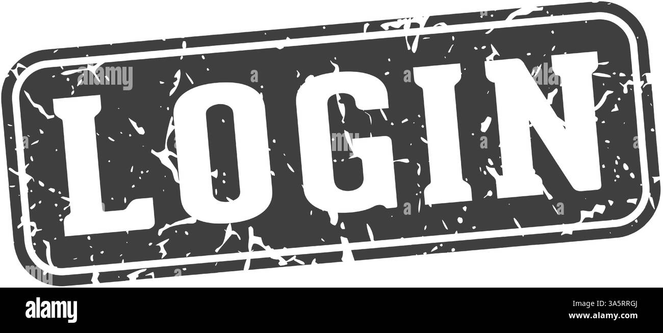 login stamp. login rectangular sign isolated on transparent background ...