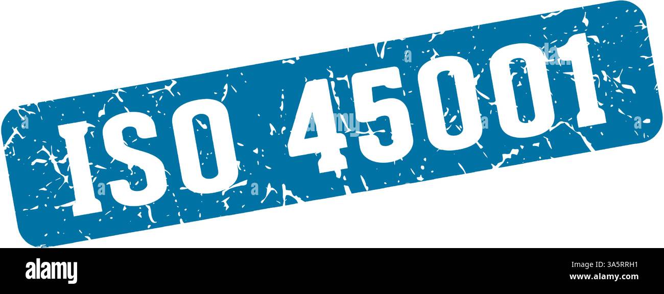iso 45001 stamp. iso 45001 rectangular sign isolated on transparent ...