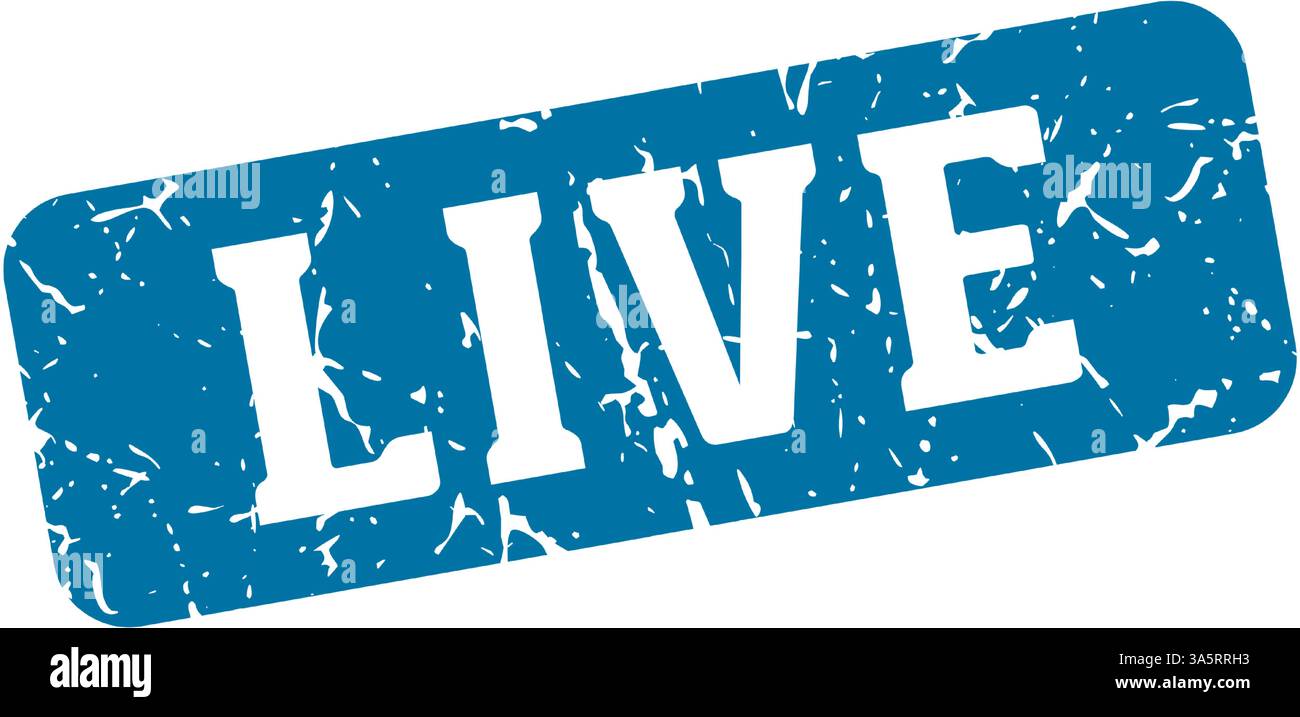 live stamp. live rectangular sign isolated on transparent background ...