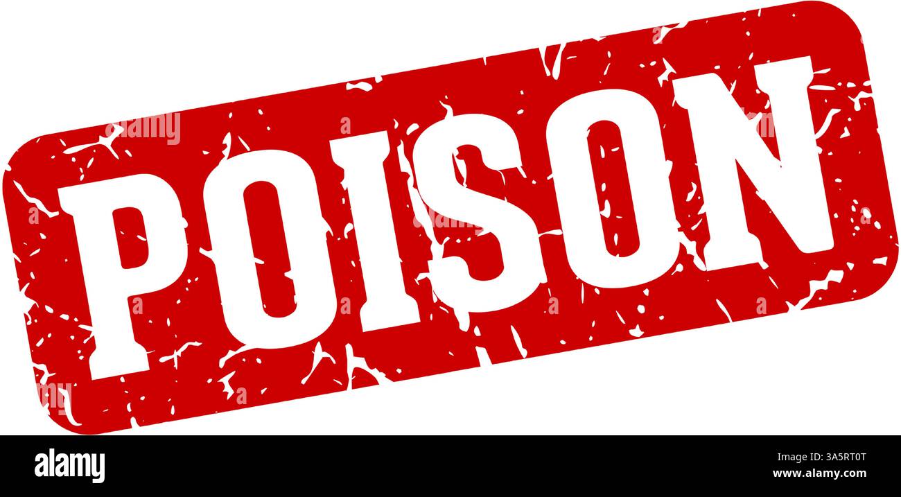 poison stamp. poison rectangular sign isolated on transparent ...