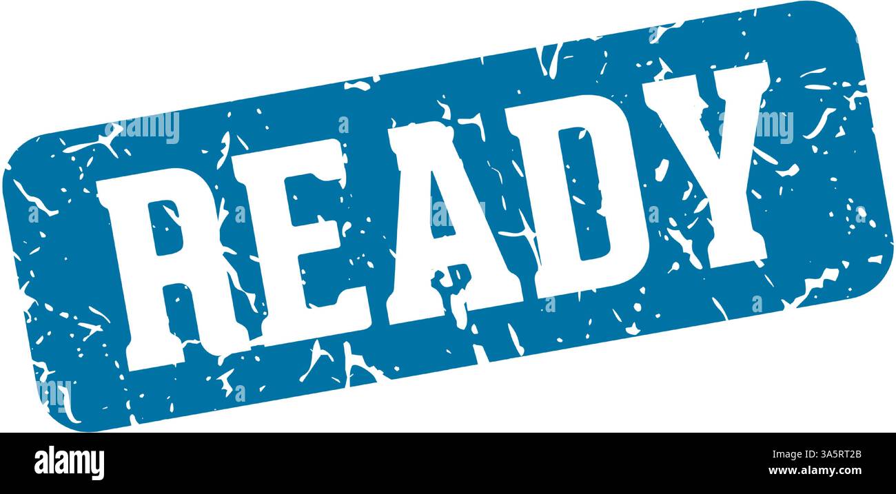 ready stamp. ready rectangular sign isolated on transparent background ...
