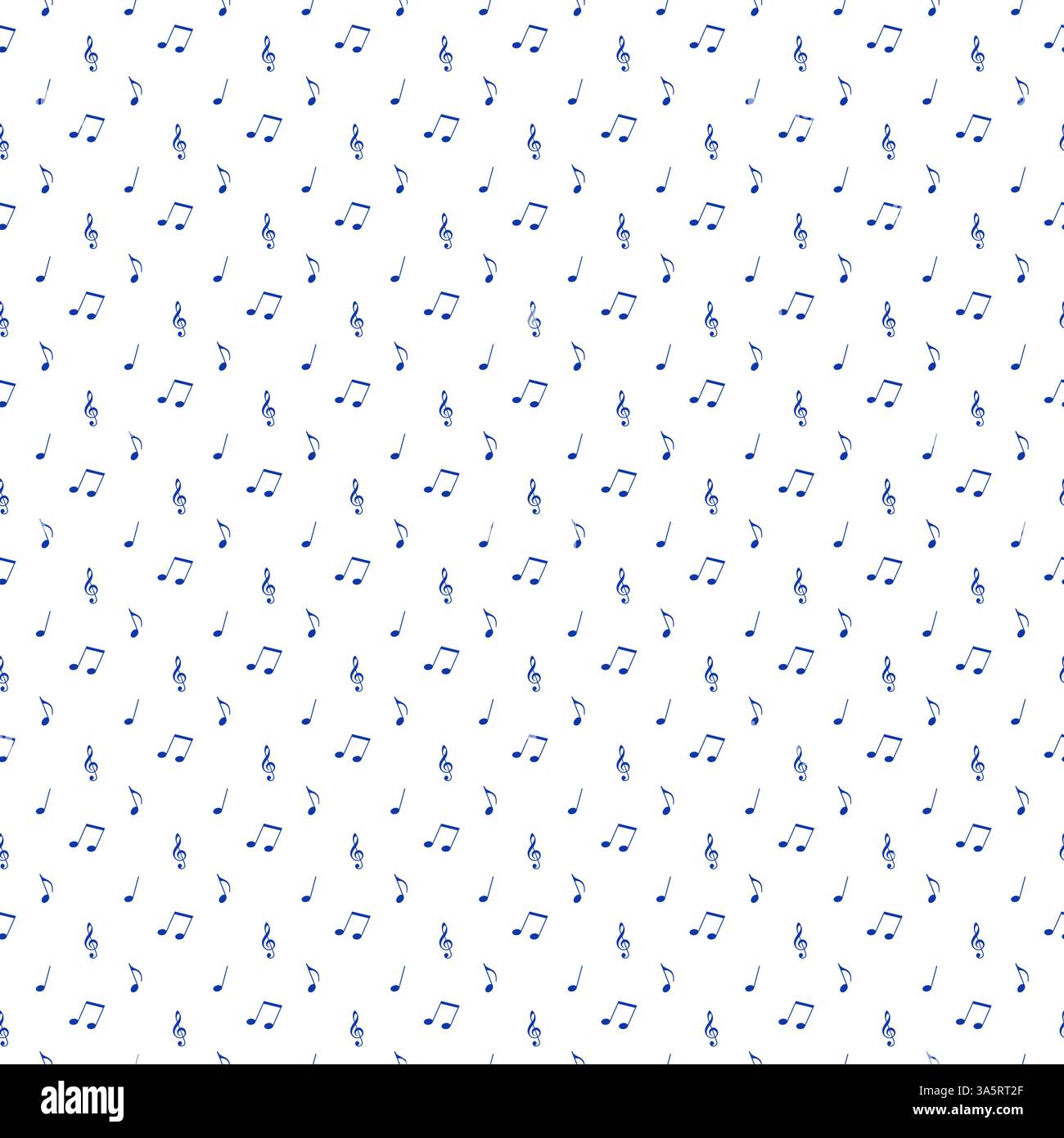 Seamless Pattern of navy blue musical notes on white background Stock ...