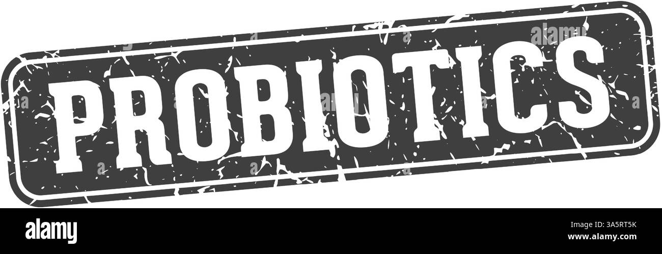 probiotics stamp. probiotics rectangular sign isolated on transparent ...