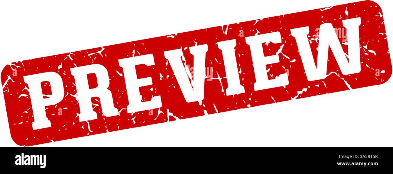 preview stamp. preview rectangular sign isolated on transparent ...