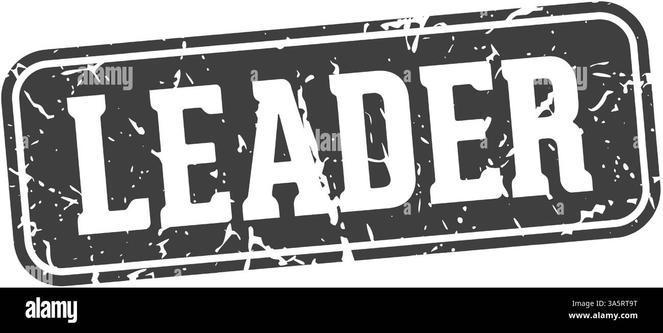 leader stamp. leader rectangular sign isolated on transparent ...