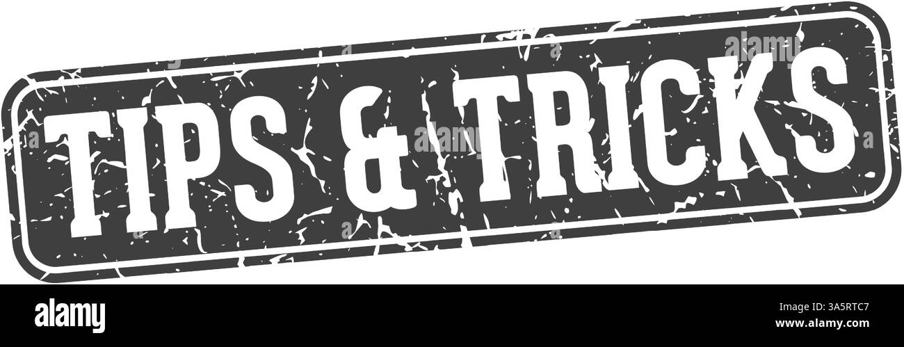 tips & tricks stamp. tips & tricks rectangular sign isolated on ...