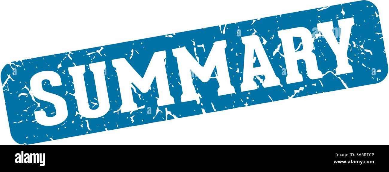 summary stamp. summary rectangular sign isolated on transparent ...