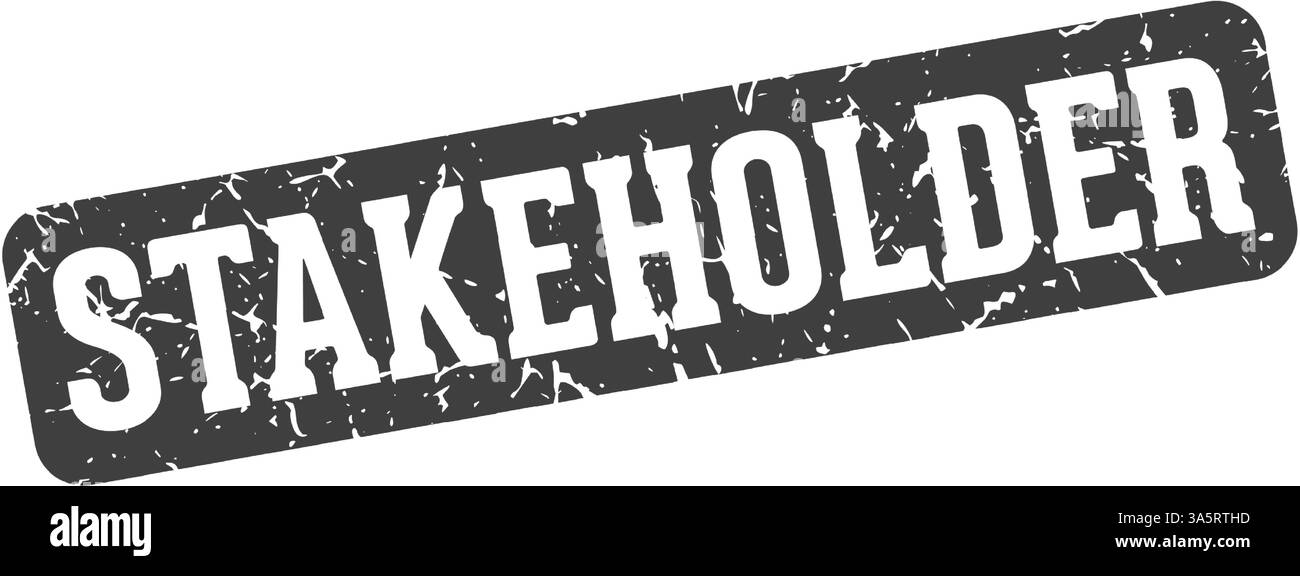 stakeholder stamp. stakeholder rectangular sign isolated on transparent ...