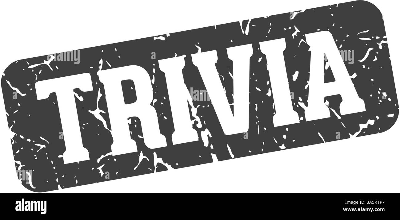 trivia stamp. trivia rectangular sign isolated on transparent ...