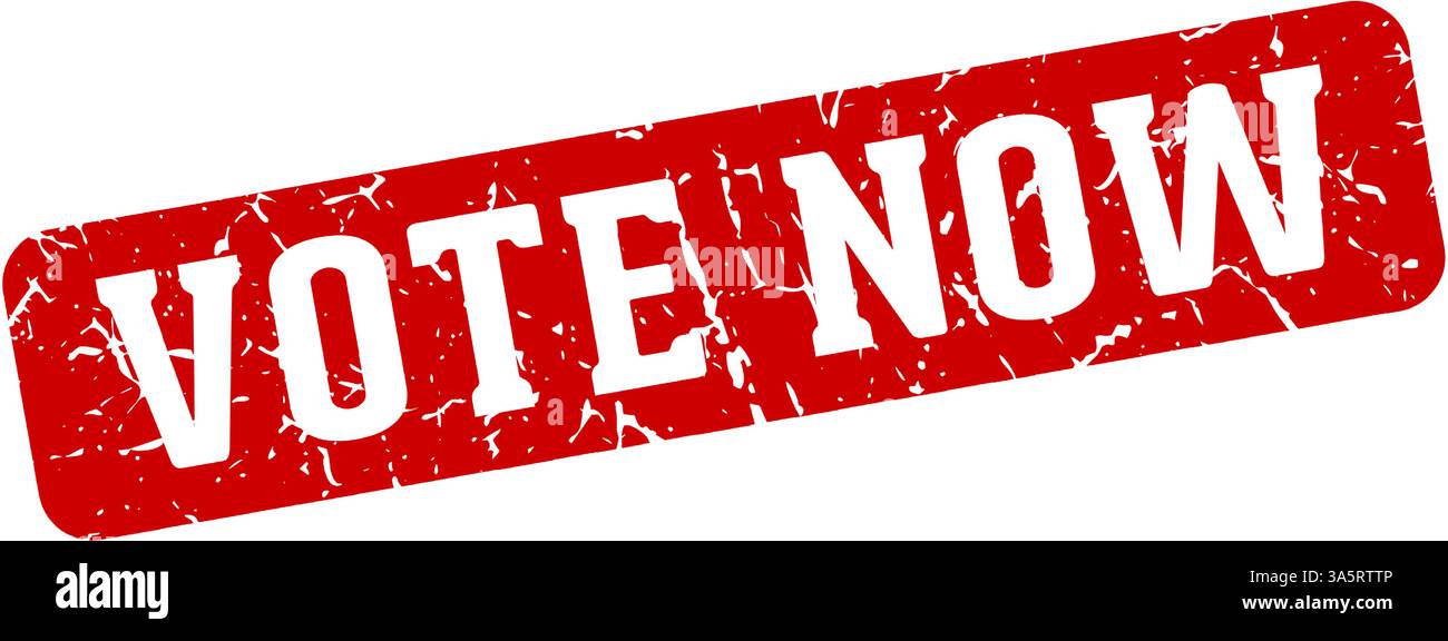 vote now stamp. vote now rectangular sign isolated on transparent ...