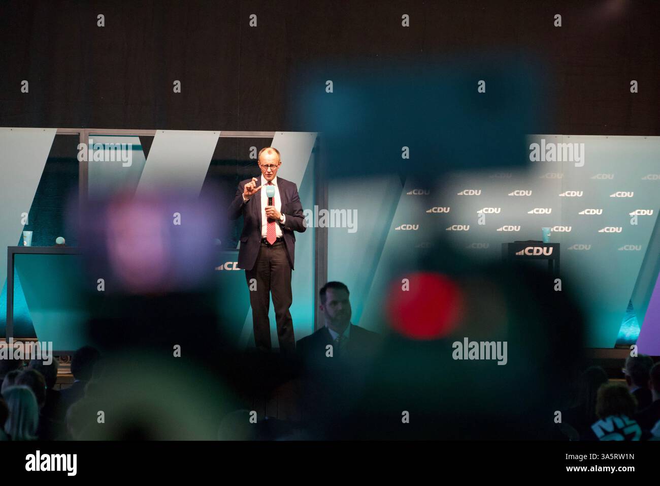 Stromberg, Western Germany. February 07, 2025. Friedrich Merz ...