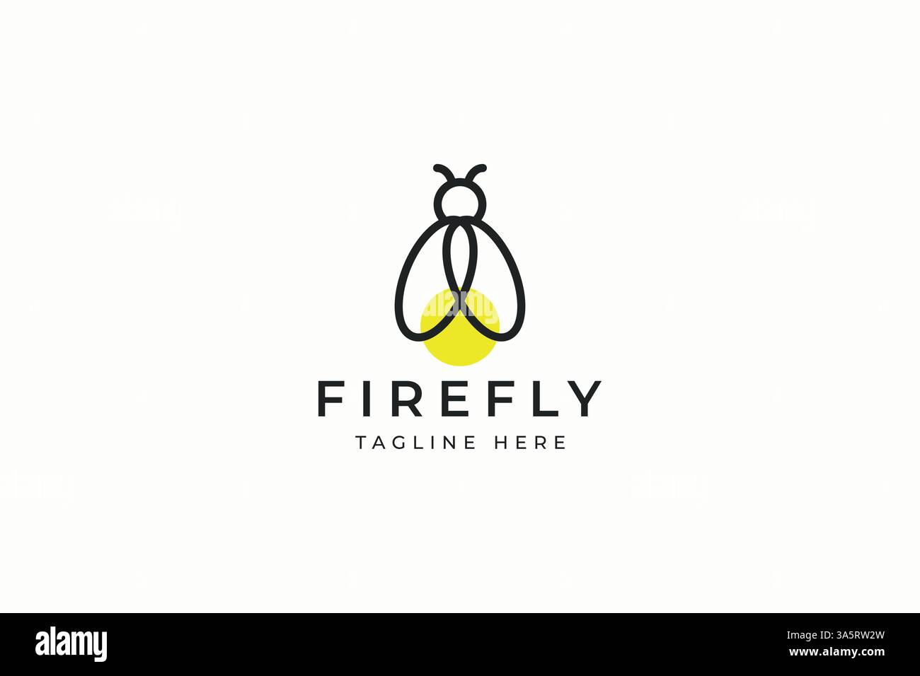 Firefly Logo Glowworm Beetle Firebug Minimalist Linear Logo Fairy and ...