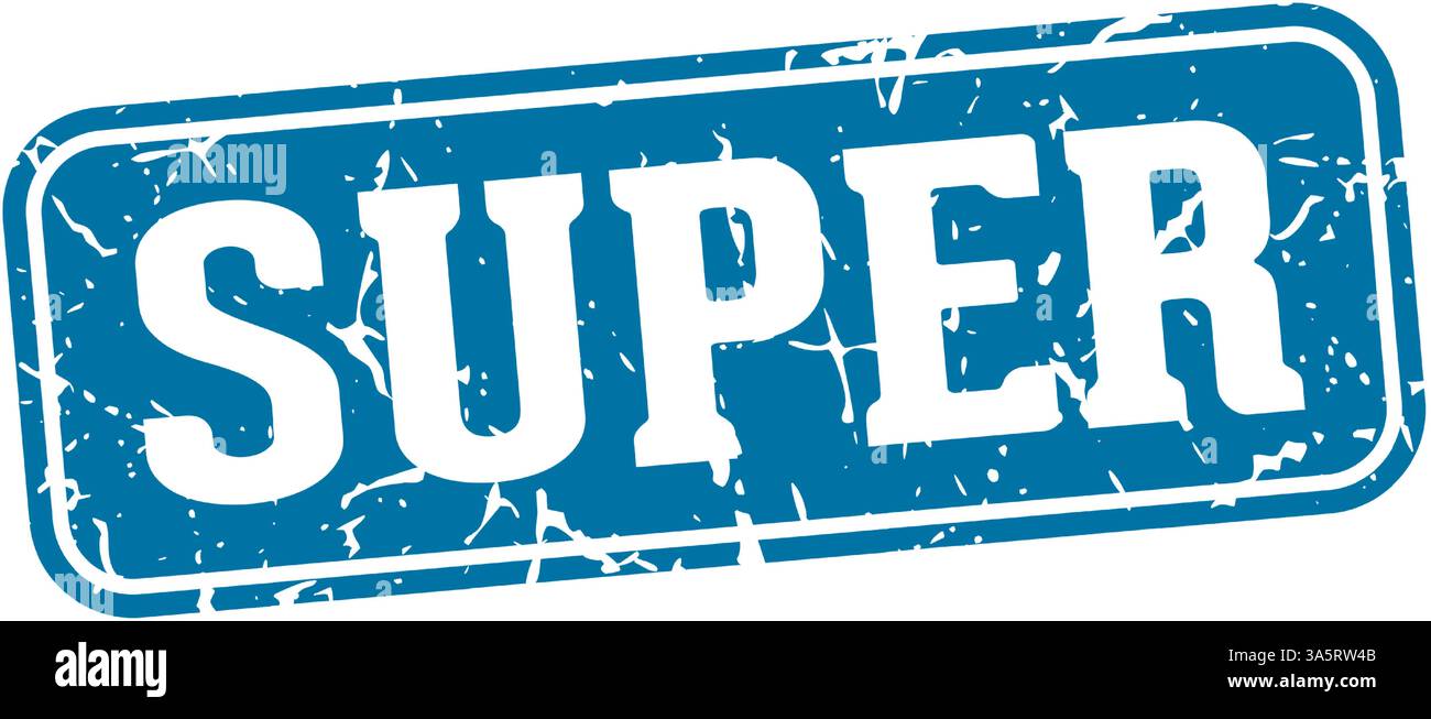 super stamp. super rectangular sign isolated on transparent background ...