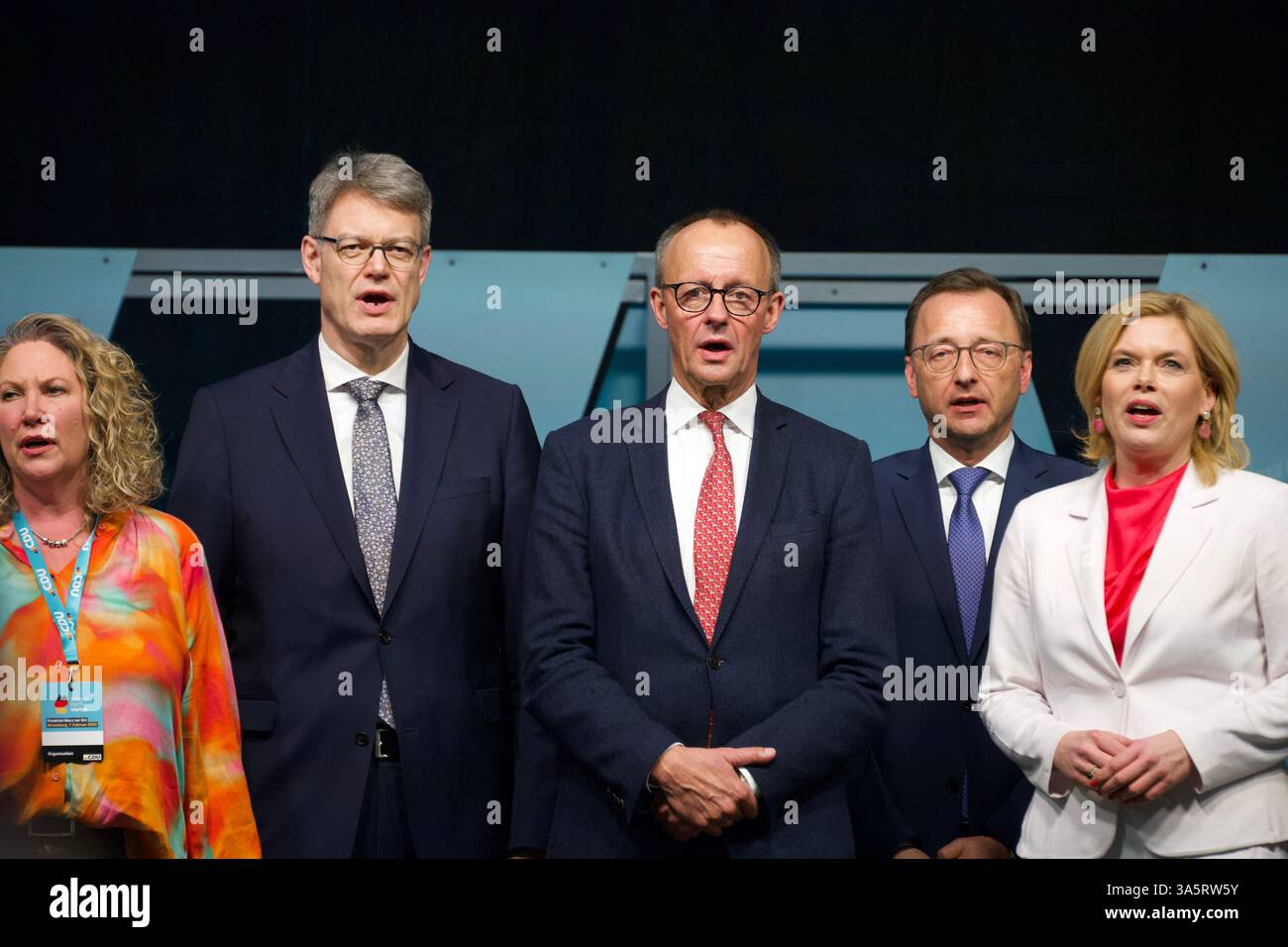 Stromberg, Western Germany. February 07, 2025. Friedrich Merz ...
