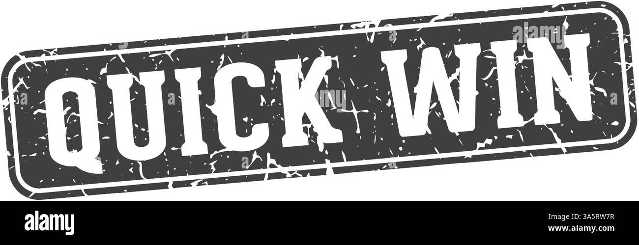quick win stamp. quick win rectangular sign isolated on transparent ...