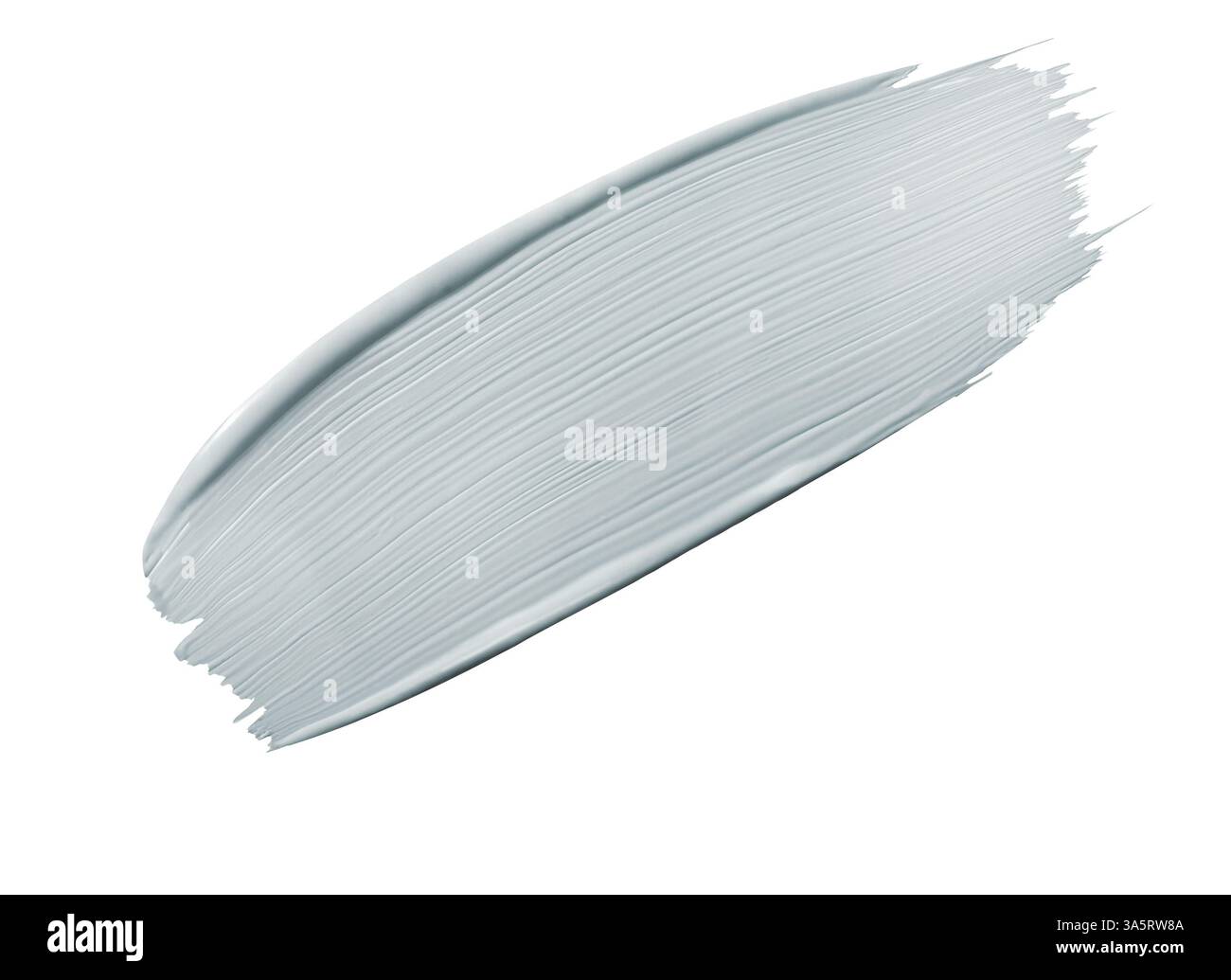 Paintbrush Stroke of grey paint Isolated on White Background Stock ...