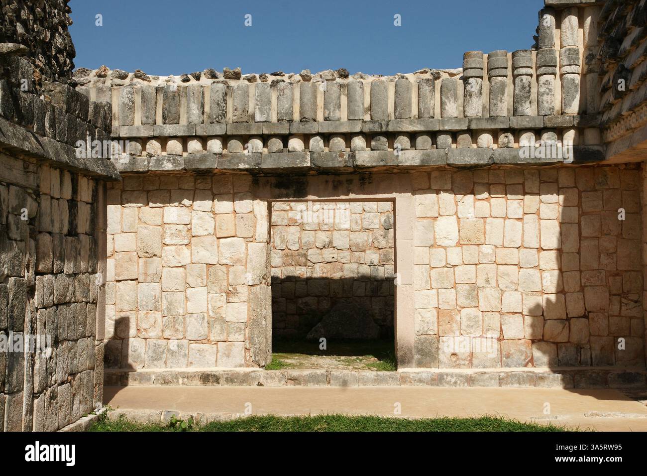 Mexico. Yucatan. Uxmal city. Puuc style. The Quadrangle of the Birds ...