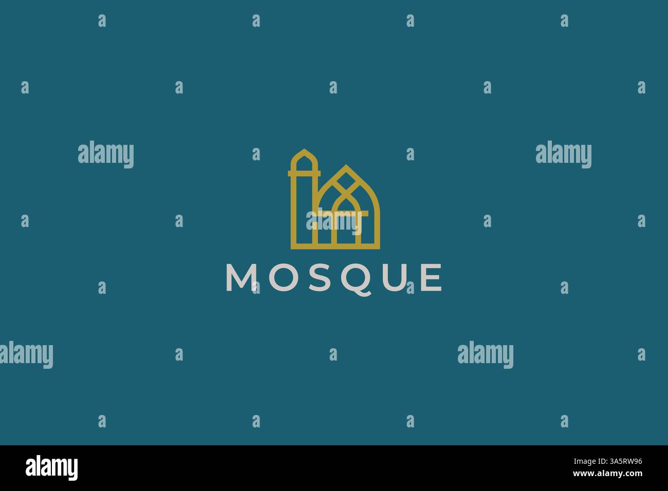 Mosque Logo Islamic Building Prayer Moslem Organization Council ...