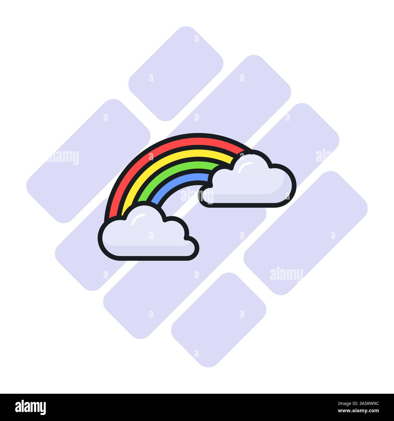 A beautifully designed vector of rainbow in modern style, a ...