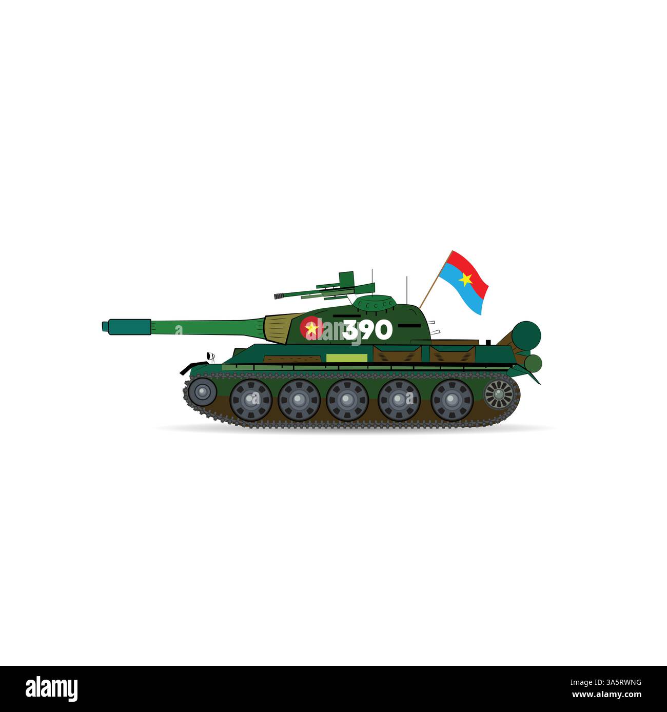 Tank number 390 of Saigon on April 30, 1975 Stock Vector Image & Art ...
