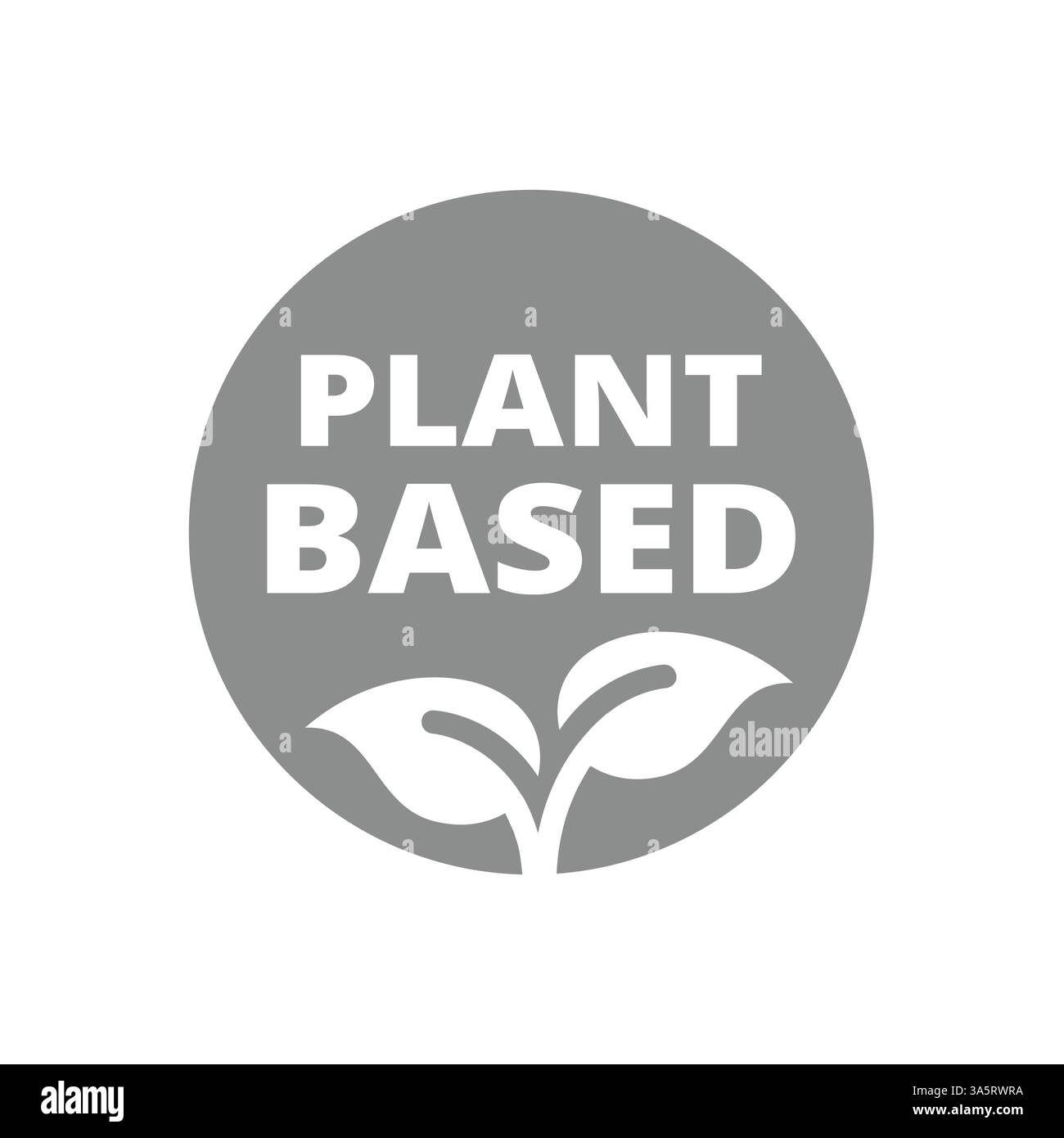 Plant based product vector label. Sticker for food, material or fabric ...
