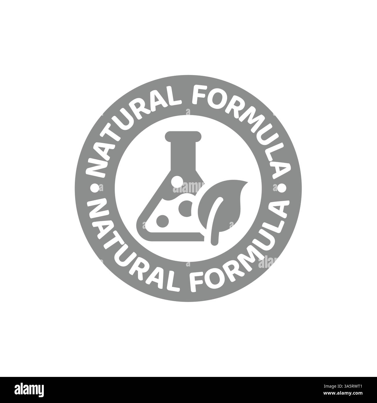 Natural formula vector label. Sticker or stamp for cosmetics and skin ...