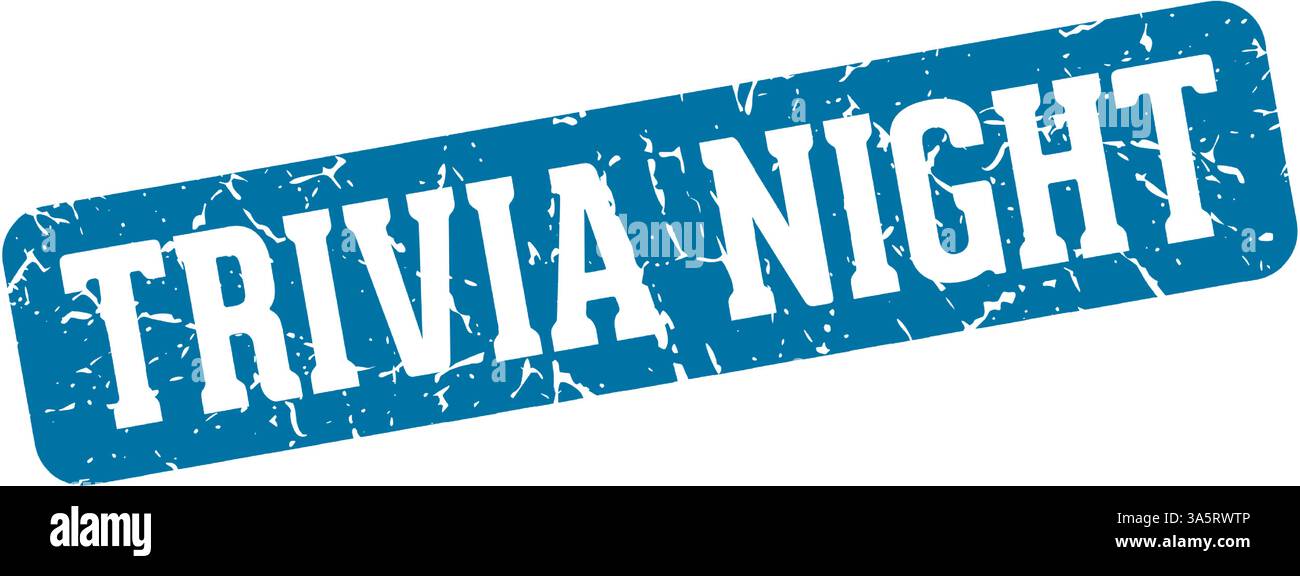 trivia night stamp. trivia night rectangular sign isolated on ...