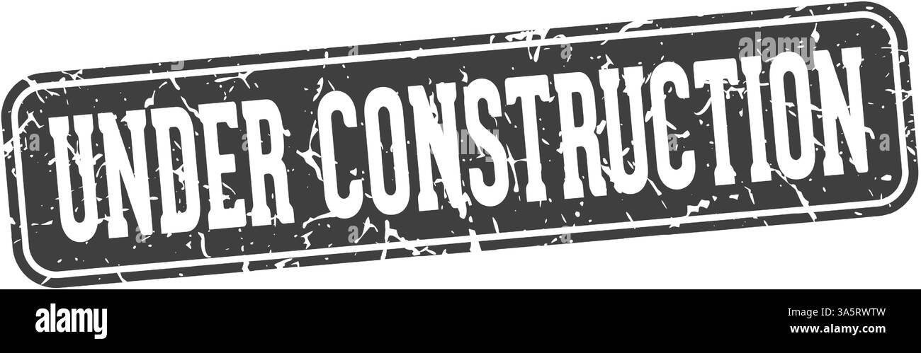 under construction stamp. under construction rectangular sign isolated ...