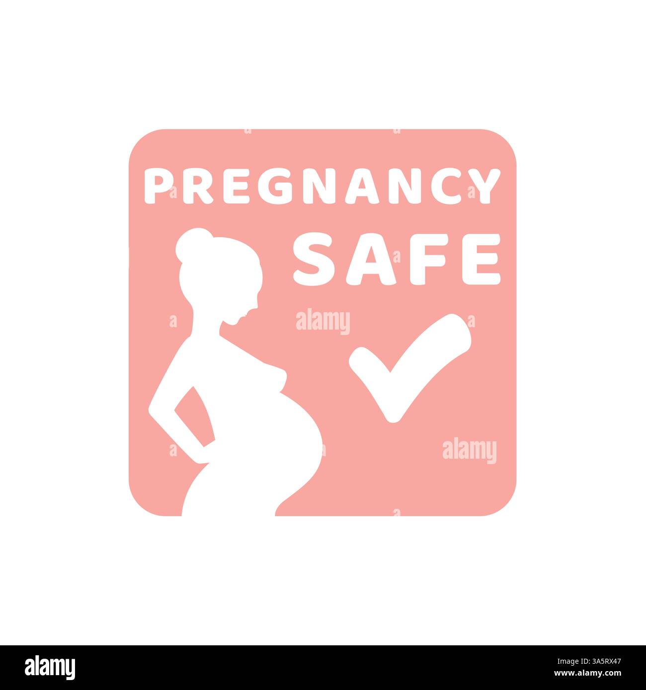 Pregnancy safe vector label. Product suitable for pregnant women Stock ...